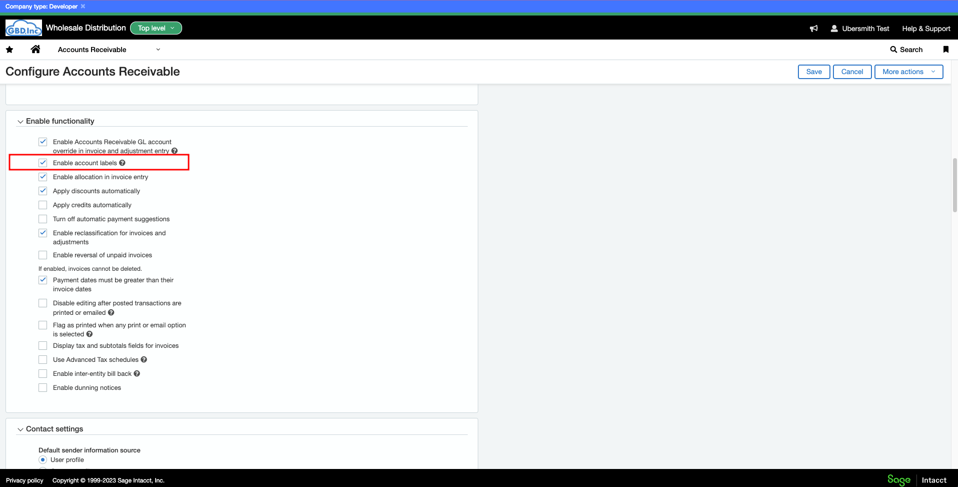 Intacct Plugin